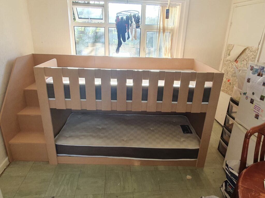 bunk bed with stairs