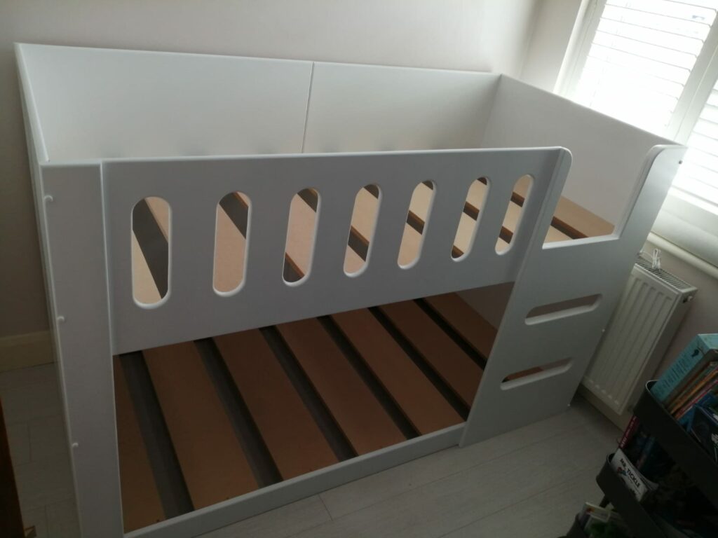 bunk bed with ladder